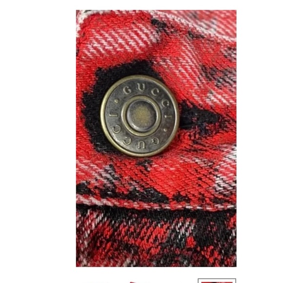 Gucci | Jeans | Gucci Black And Red Overdyed Distressed Ripped Jeans ...